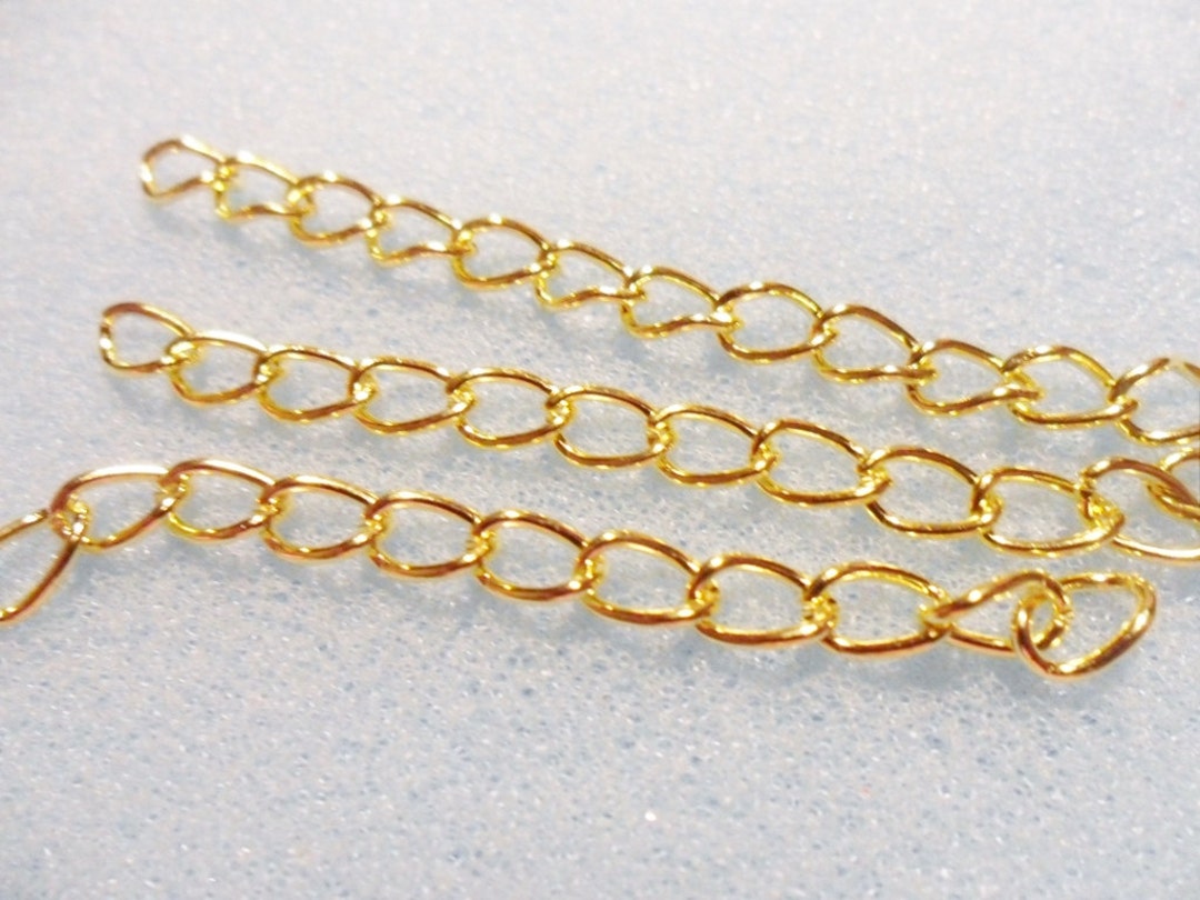 10 Extension Chains - 2 Inches (5cm) Length - Necklace Extender Chains ...