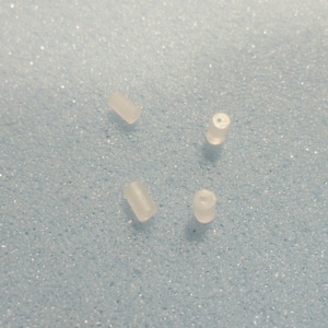 100 Rubber Earring Stoppers Earring Backs Tube Stoppers 4mm Rubber ...