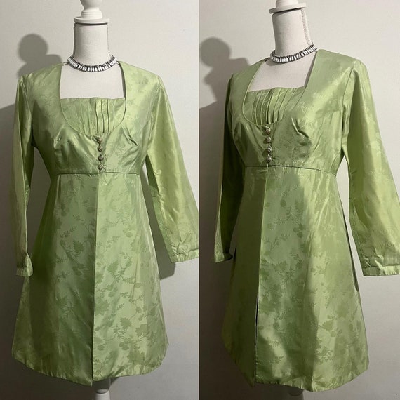 CURVY 1960s mini dress and coat matching set 60s Go G… - Gem