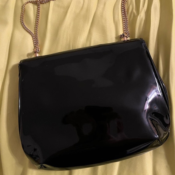 1960s clown purse Morris Moskowitz patent leather cha… - Gem