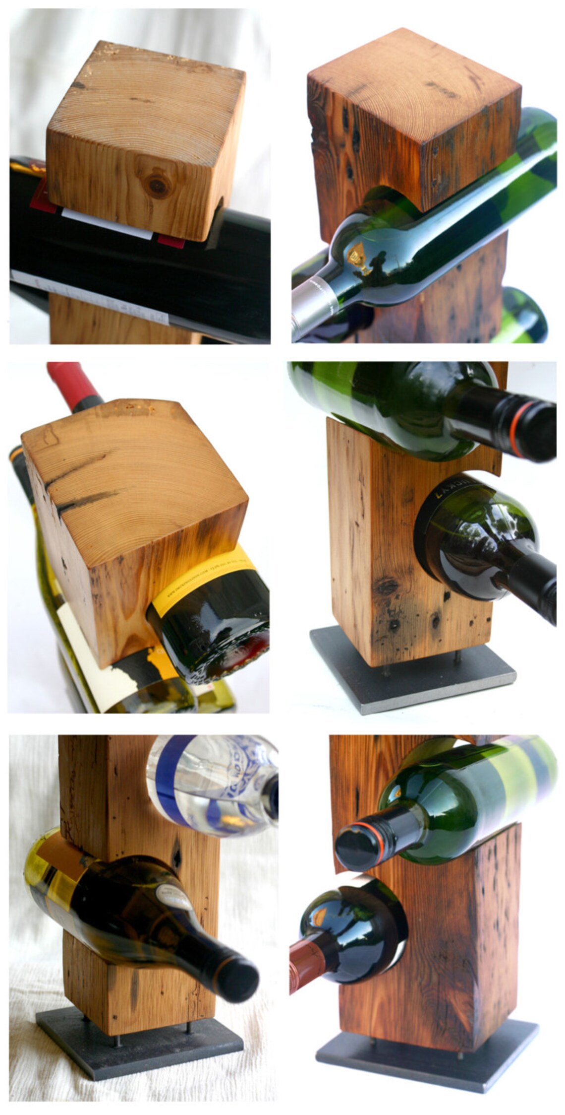 C.1800s Barn Wood Wine Rack, Made-to-order, "smooth" Light Barnwood ...