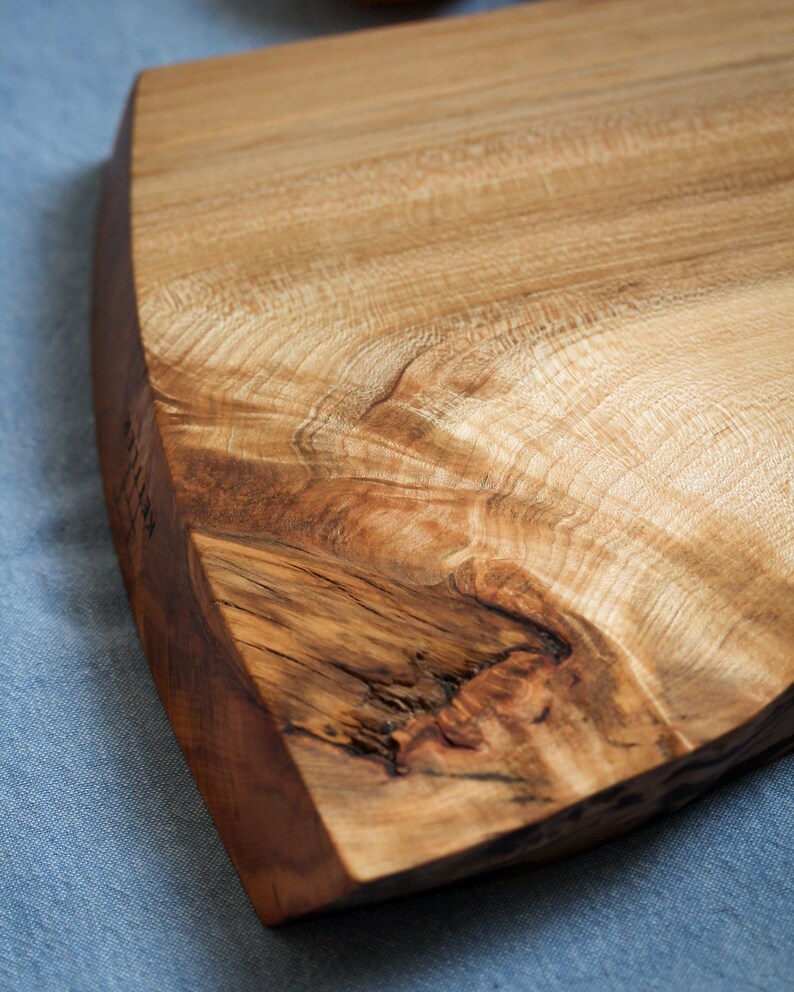 Natural Edge Maple ripple Cutting Board - Etsy