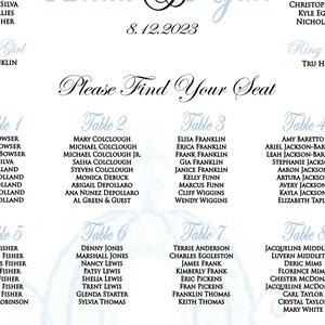 Cinderella Wedding Seating Chart Poster, Elegant Wedding Seating Chart ...