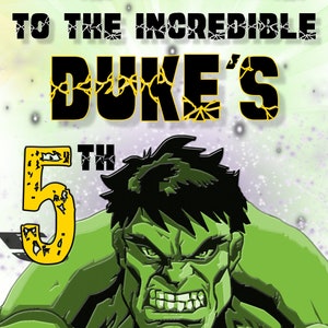 Incredible Hulk Welcome Birthday Poster/ Hulk Birthday Sign/ Hulk ...