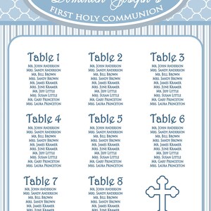 First Holy Communion Boy Seating Chart, Christening, Baptism ...