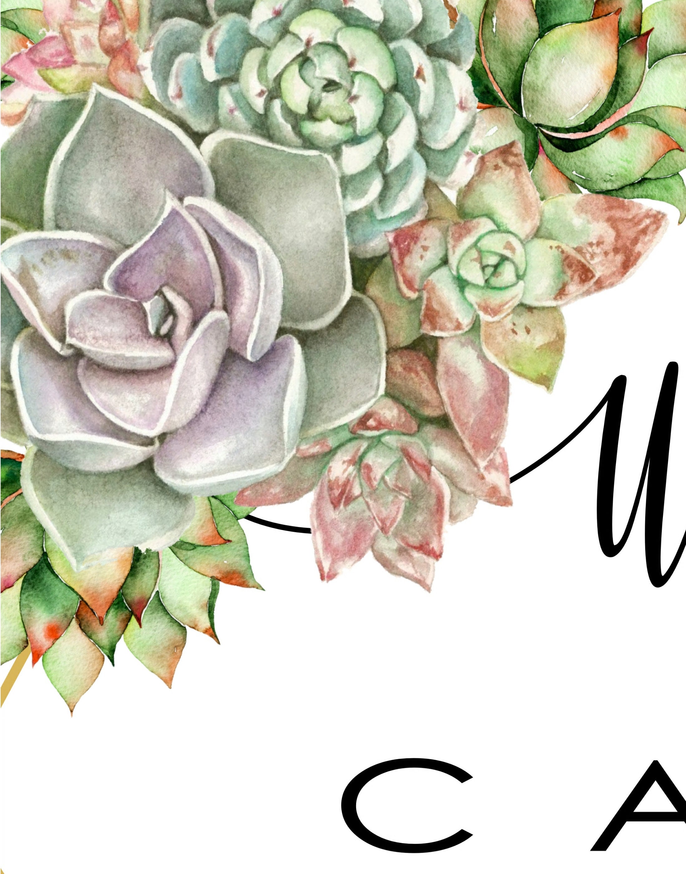 Succulent Wedding Welcome Celebration Sign Gold & Green | Etsy