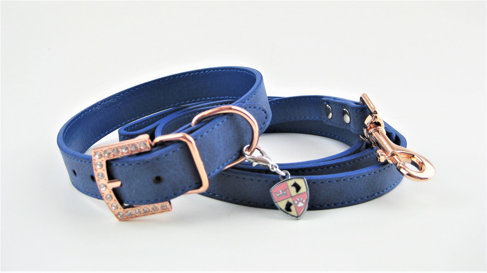 Blue Suede Dog Collar Custom Pet Collar Personalized Dog - Etsy