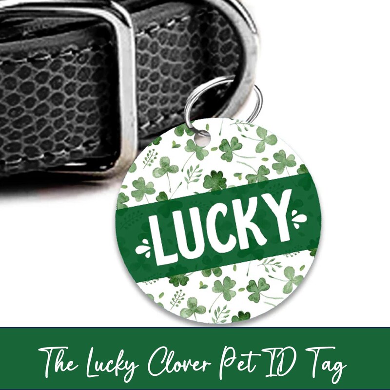 Clover Dog Tag - Etsy