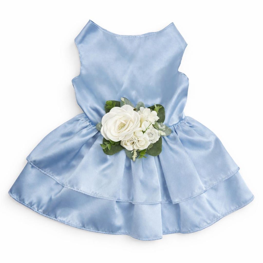 Sky Blue Dog Dress | Optional Matching Collar | Sizes XXS-5XL | the ...