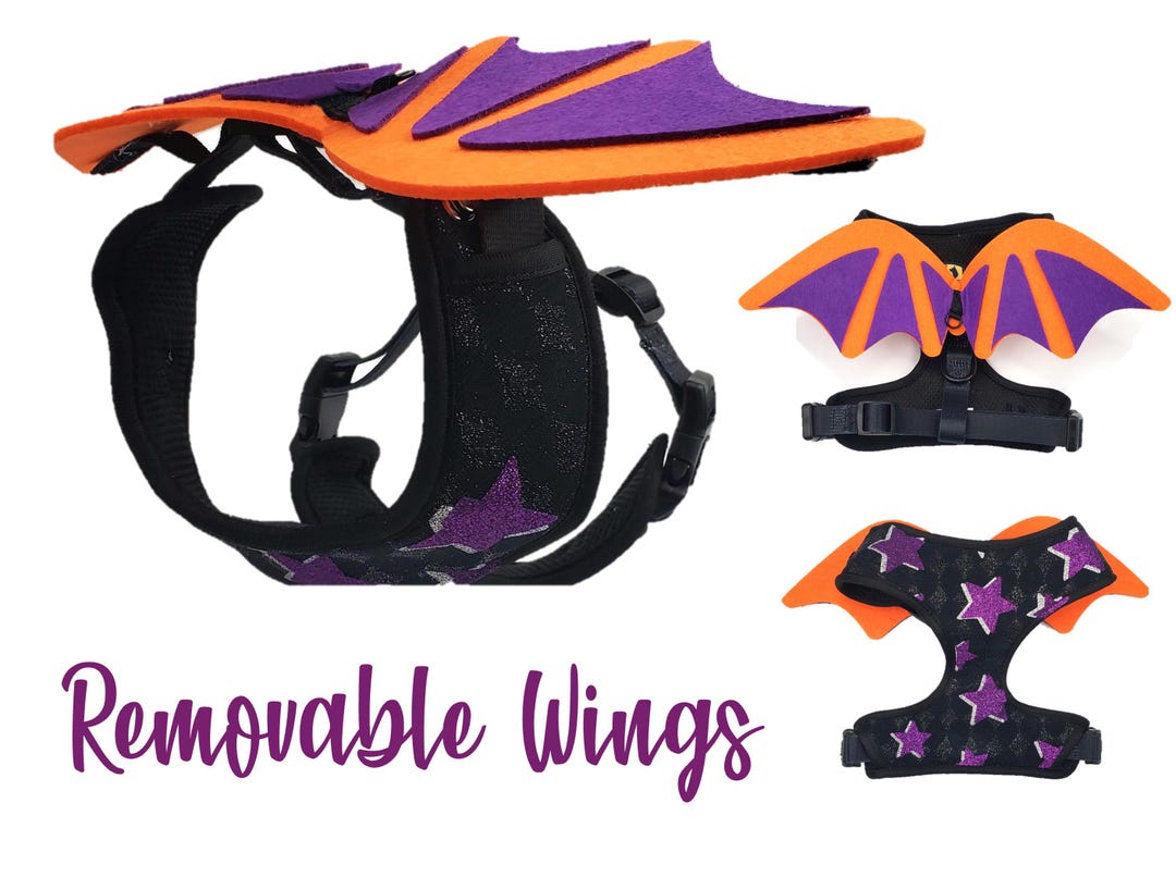 Bat Star Dog Harness Halloween Dog Harness Halloween Dog Costume XS-L ...
