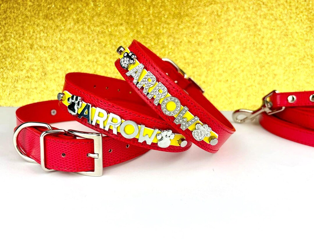 Red Personalized Pet Collar 9 Color Options | Personalized Cat Collar ...