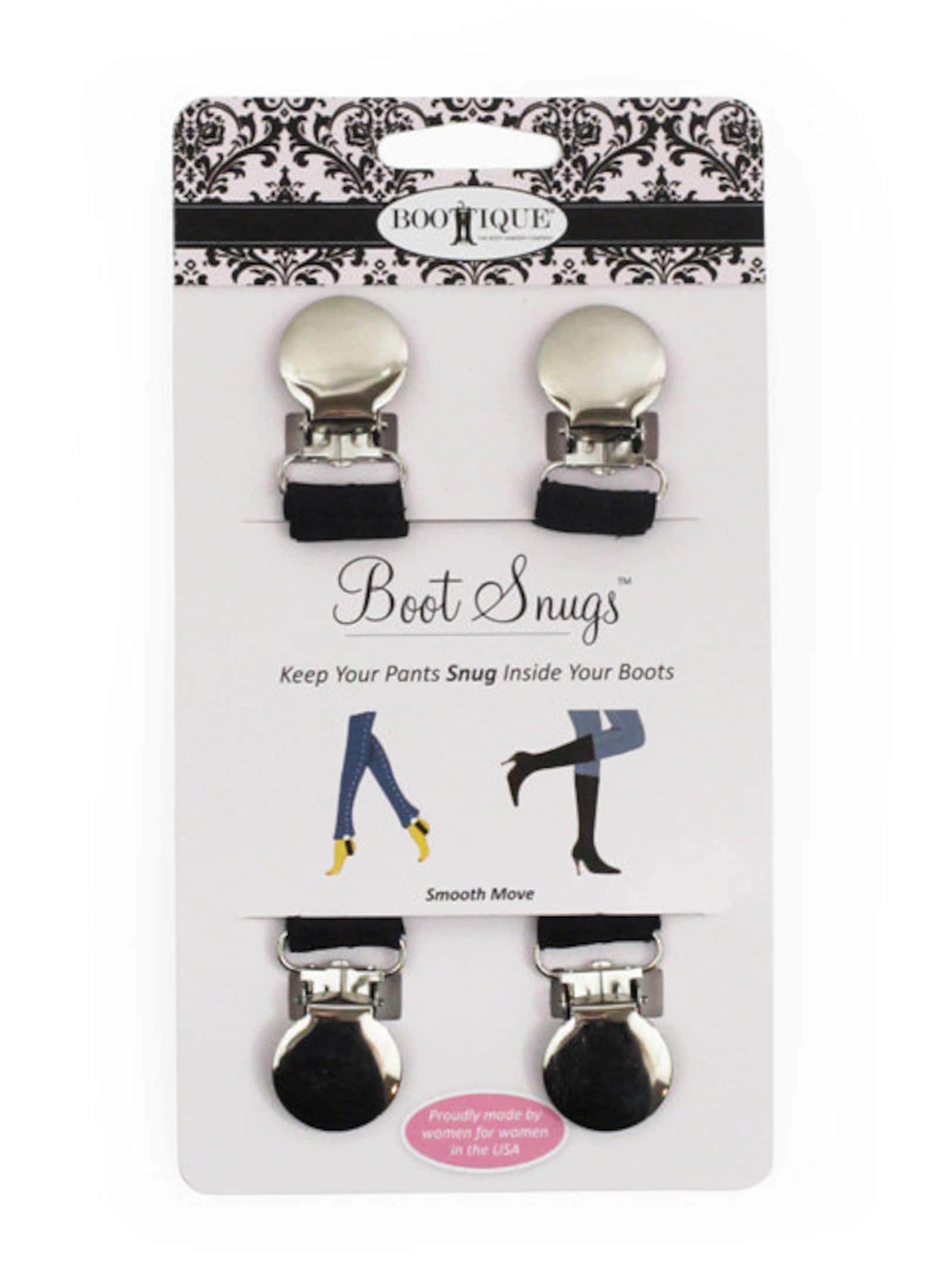 Boot Snugs: 3" Length Black Pant Clips, Pant Straps, Boot Straps ...