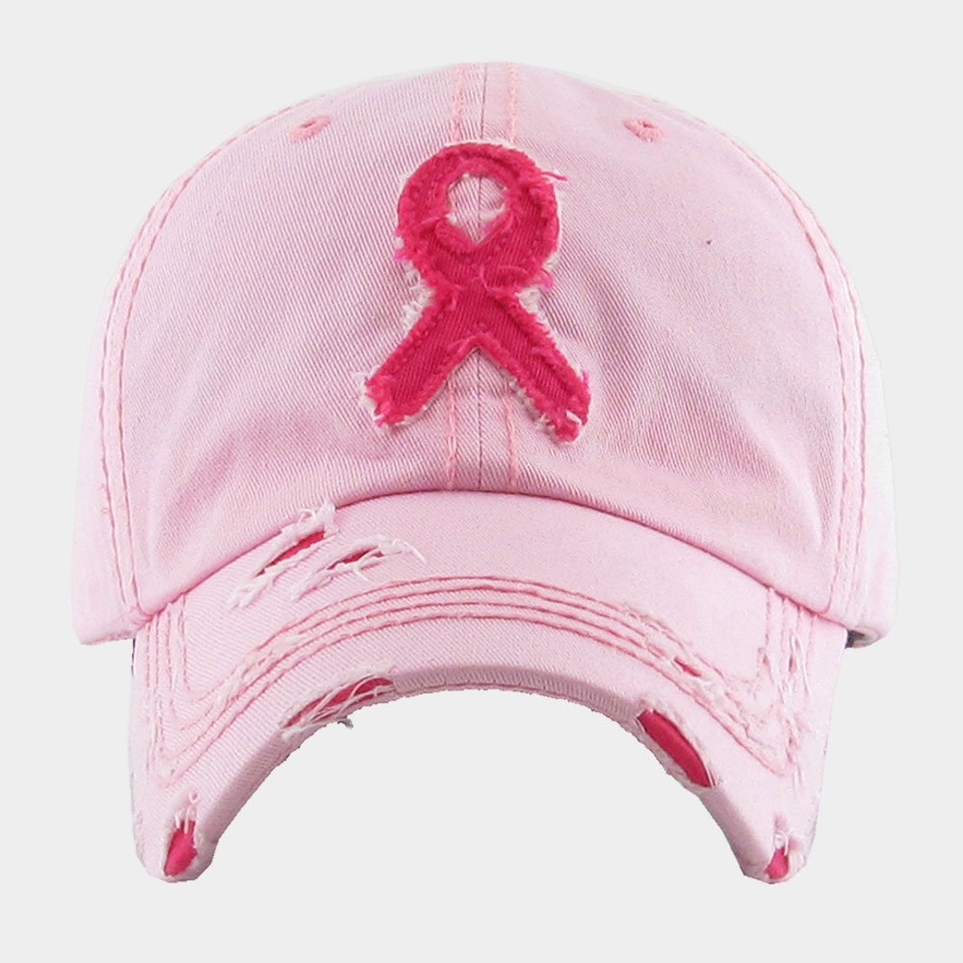 Pink Ribbon Baseball Cap Pink Ribbon Hat Woman Cotton Baseball Hat Gift ...