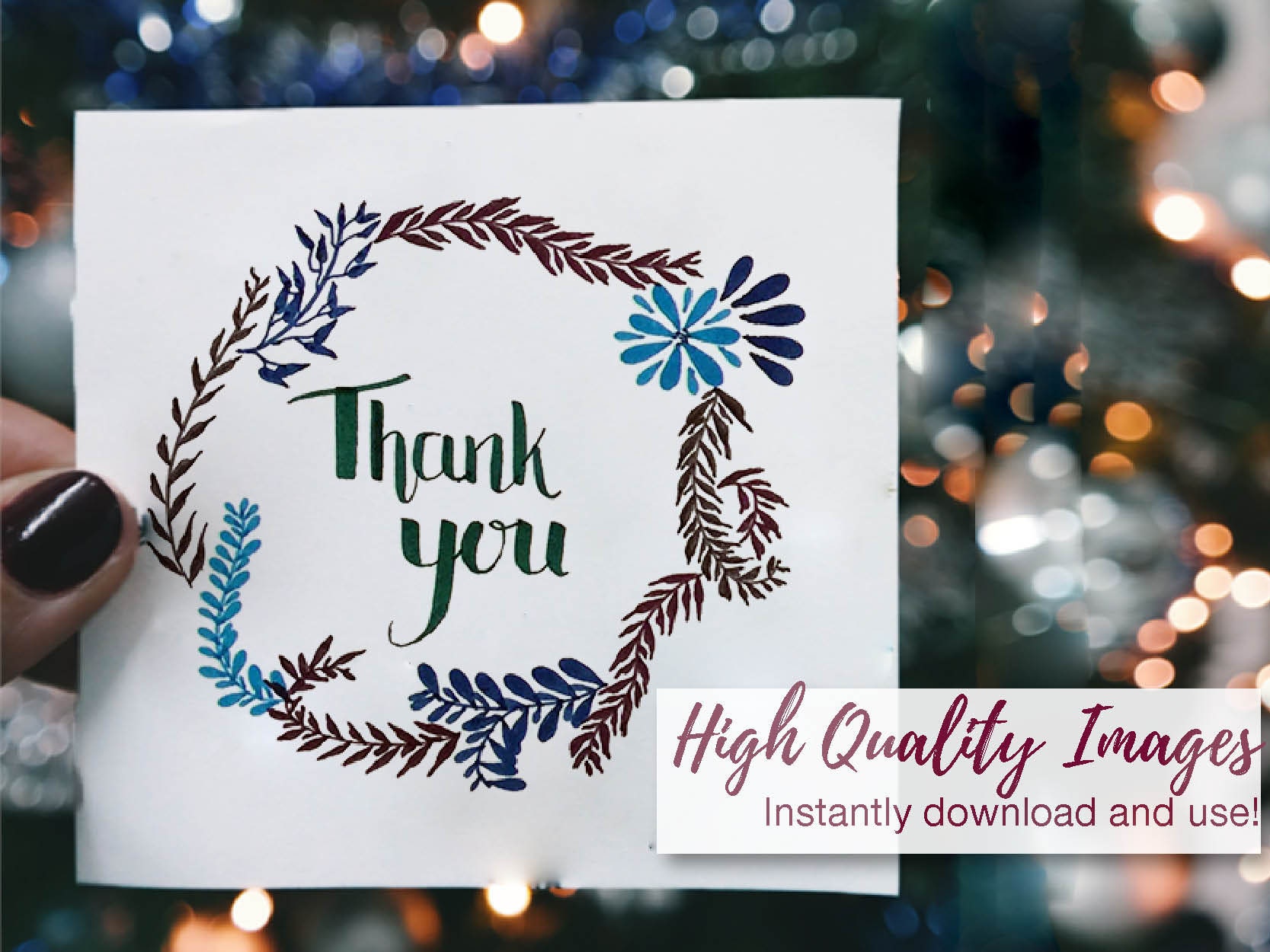 Thank You Notes: Hand-painted High Quality Clip Art for - Etsy