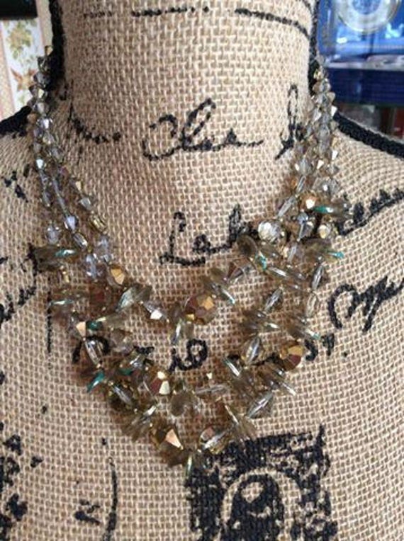 Vintage crystal glass grey - Gem