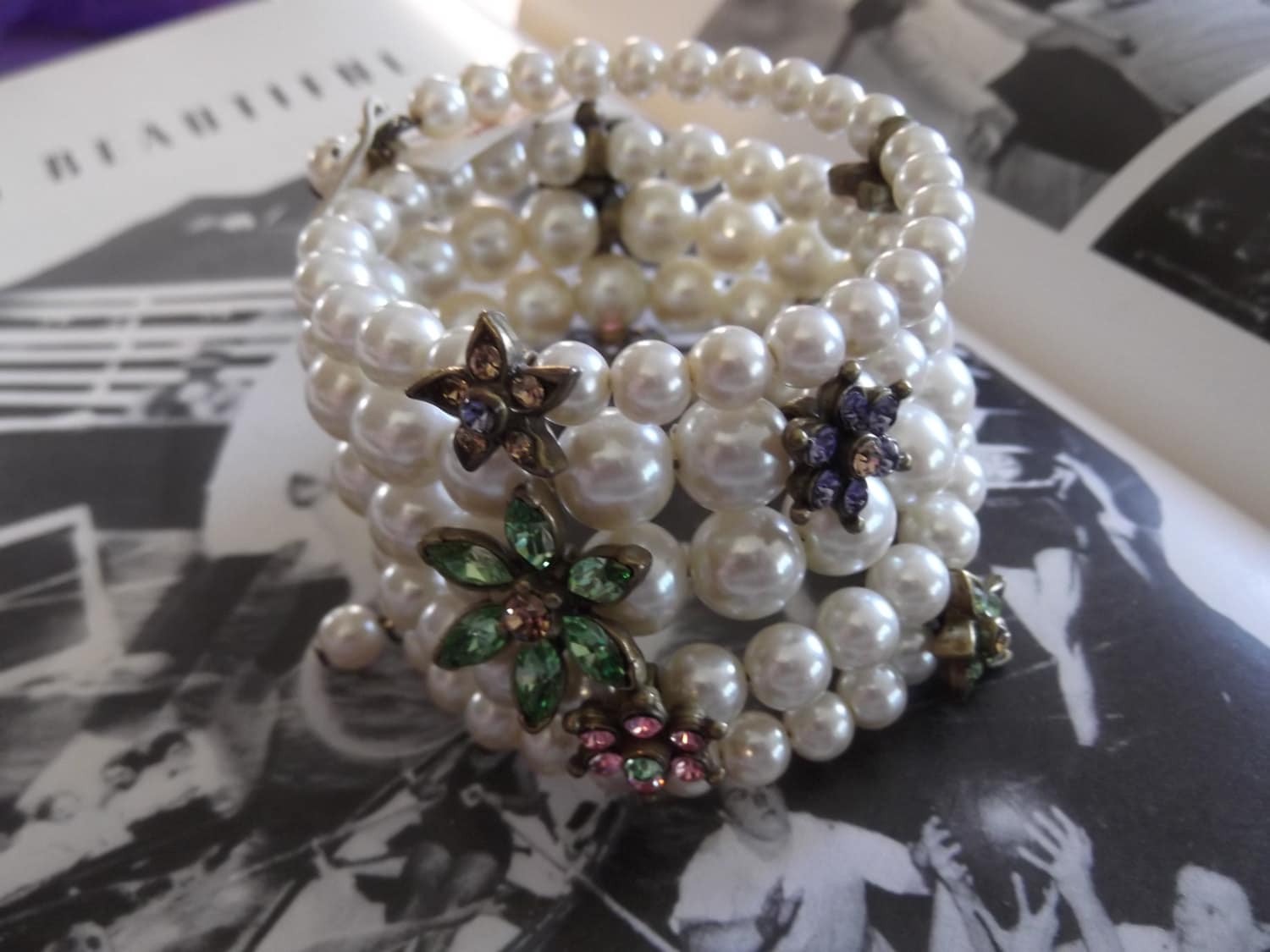 Vintage 1990s Bracelet Deadstock With Original Tag White Faux - Etsy UK