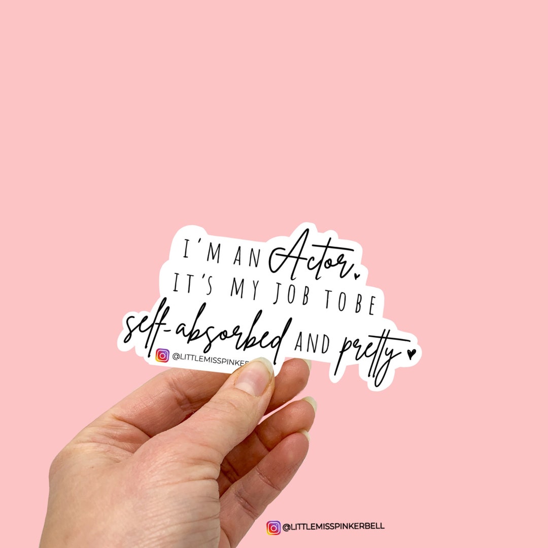 I'm an Actor Sticker- Miss Pinkerbell Actress Sticker, Musical Theatre ...