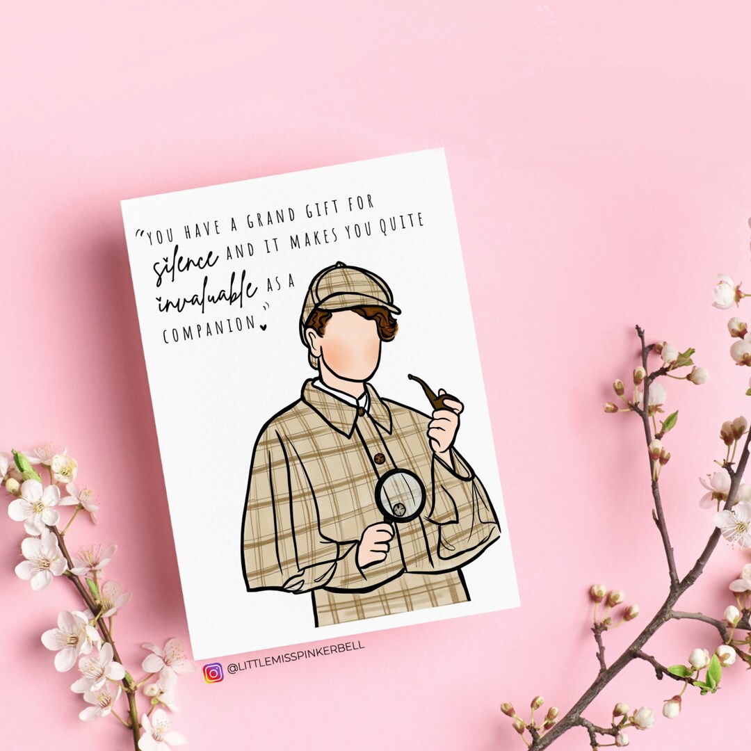 Sherlock Holmes Card- Miss Pinkerbell Valentines Card, Funny Romantic ...