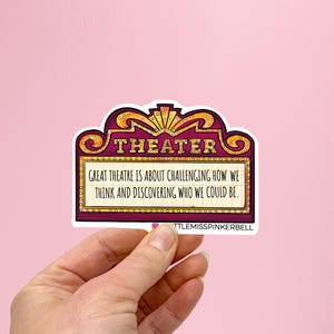 Theatre Sticker, Theatre Marquee, Drama Gift, Performer Card, Stickers ...