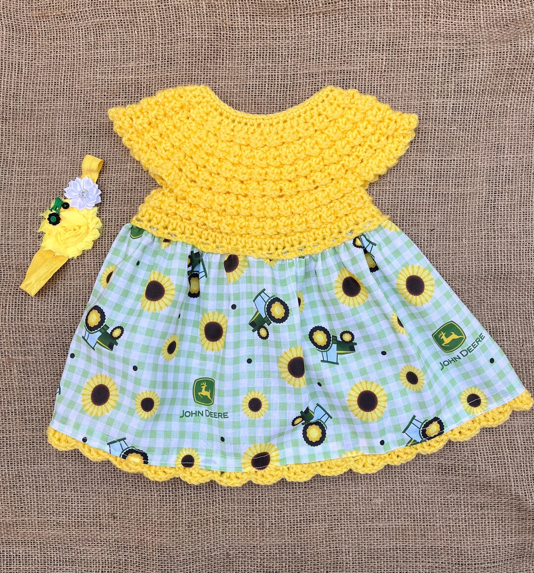John Deere Tracker Dress, John Deere Tracker Fabric Dress 6-9 Months ...