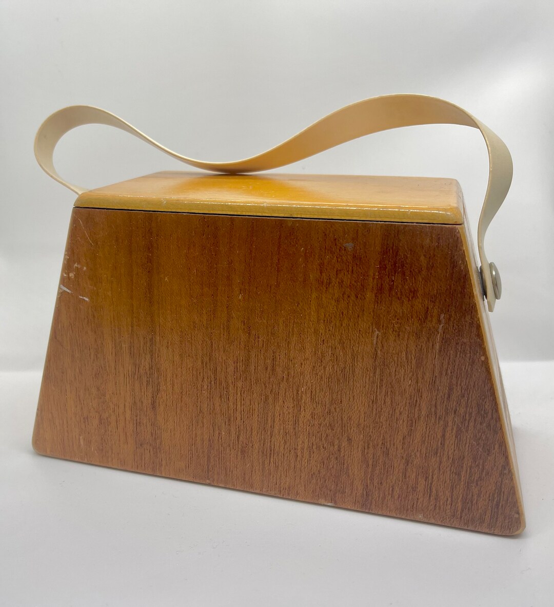 1950's Vintage Mid Century Minimalist Two Tone Wooden Box - Etsy