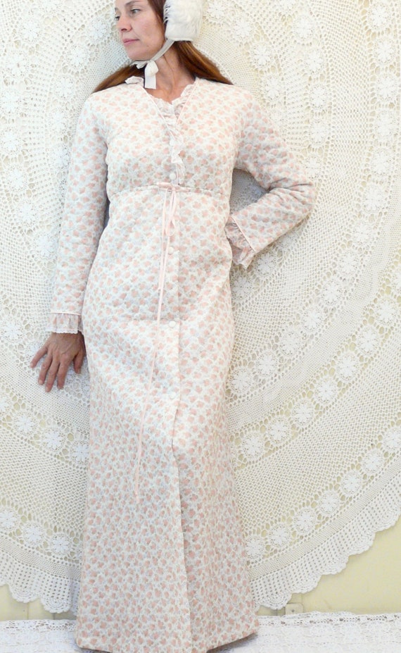 1970's Tiffany Label Quilted Dressing Gown - Night-Go… - Gem