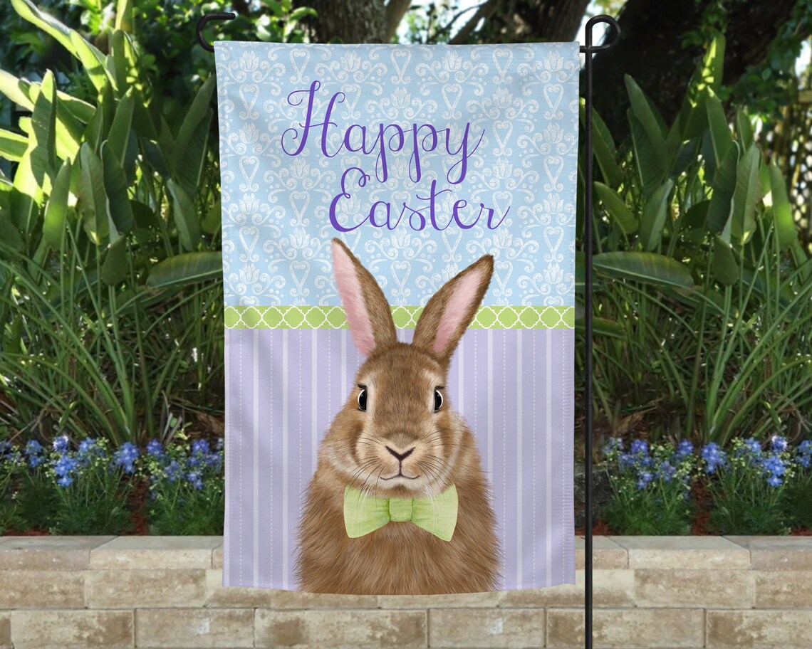 Happy Easter Flag Easter Yard Flag Easter Bunny Flag Easter - Etsy