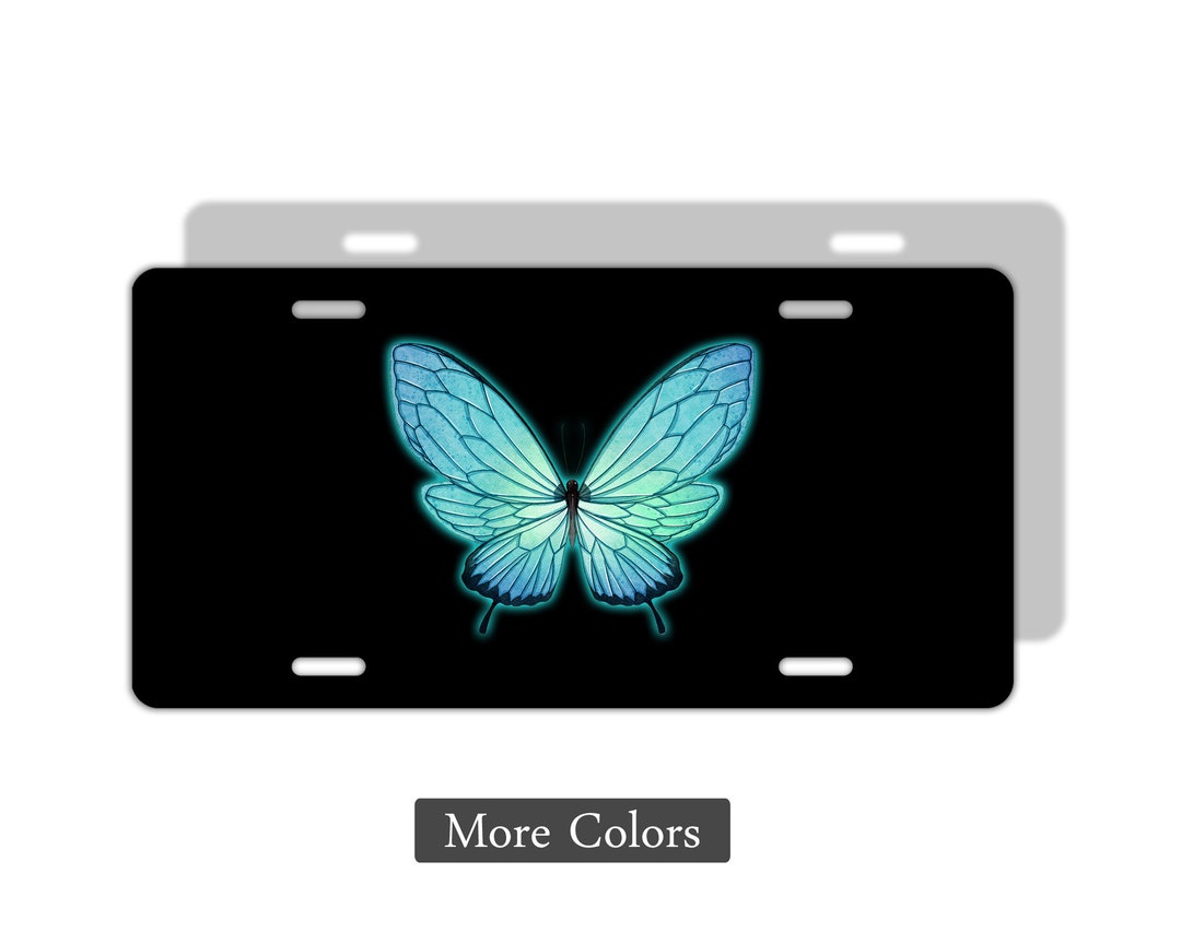 Butterfly License Plate Butterfly Car Tag Font of Car Plate Aluminum ...