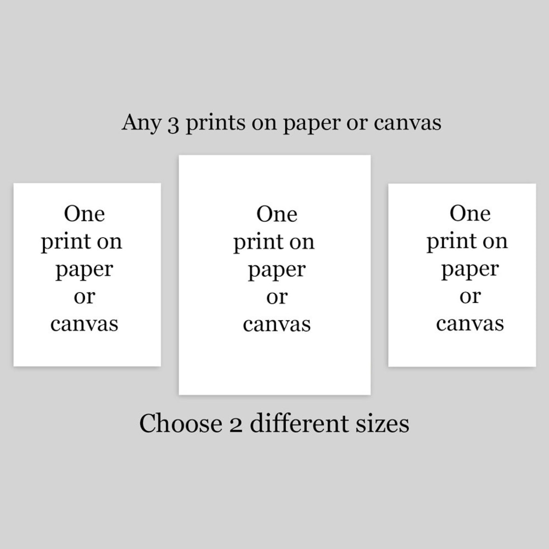 Choose Any 3 Prints in Different Sizes, Nursery Art Prints, Set of 3 ...