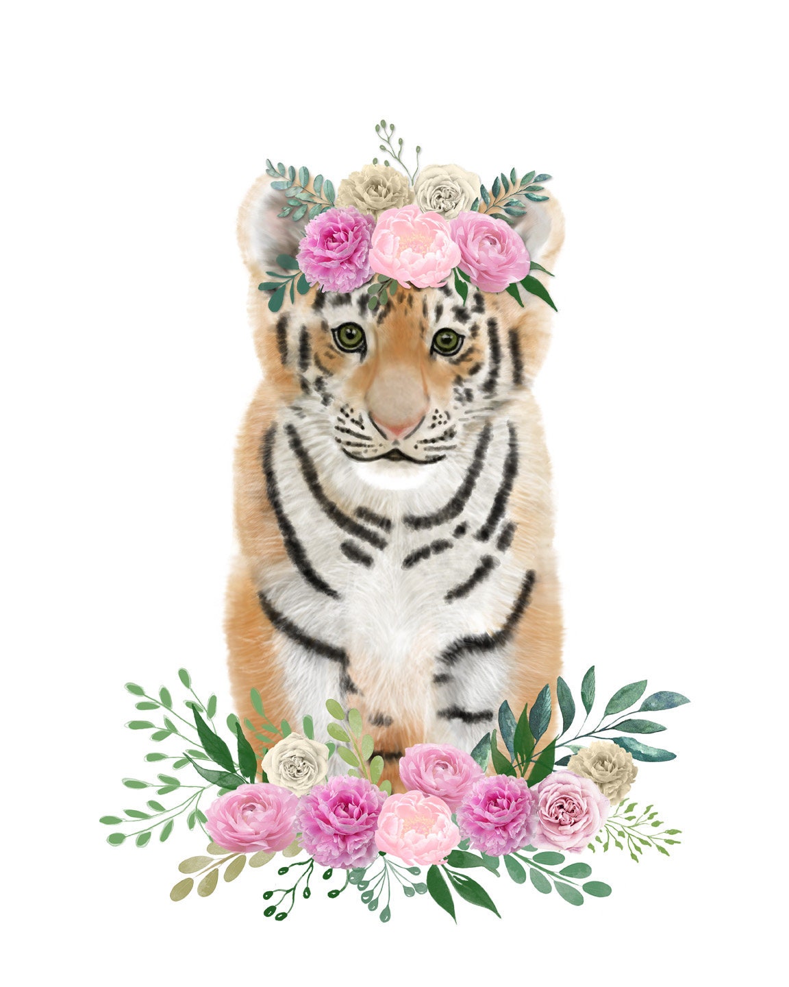 Boho Tiger Cub Nursery Print Boho Jungle Nursery Safari | Etsy