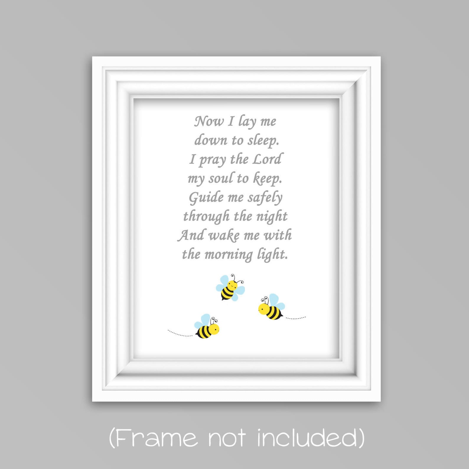 Bumble Bee Nursery Print Bedtime Prayer Print Bee Nursery | Etsy
