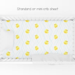 Duck Crib Sheet Standard or Mini Crib Fitted Sheet Ducky - Etsy