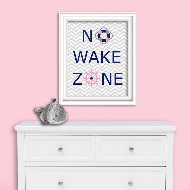No Wake Zone Nursery Print Nautical Nursery Art Baby Decor - Etsy