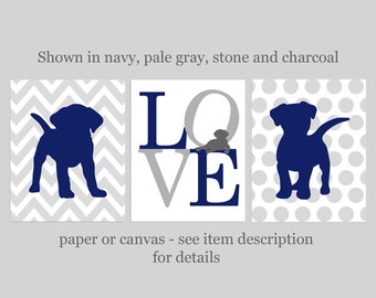 Adventure Nursery Wall Art Set of 3 Prints Grey and Navy | Etsy