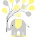 Dream Big Little One Elephant Nursery Art Grey and Yellow - Etsy