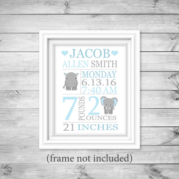 Birth Stats Wall Art - Etsy