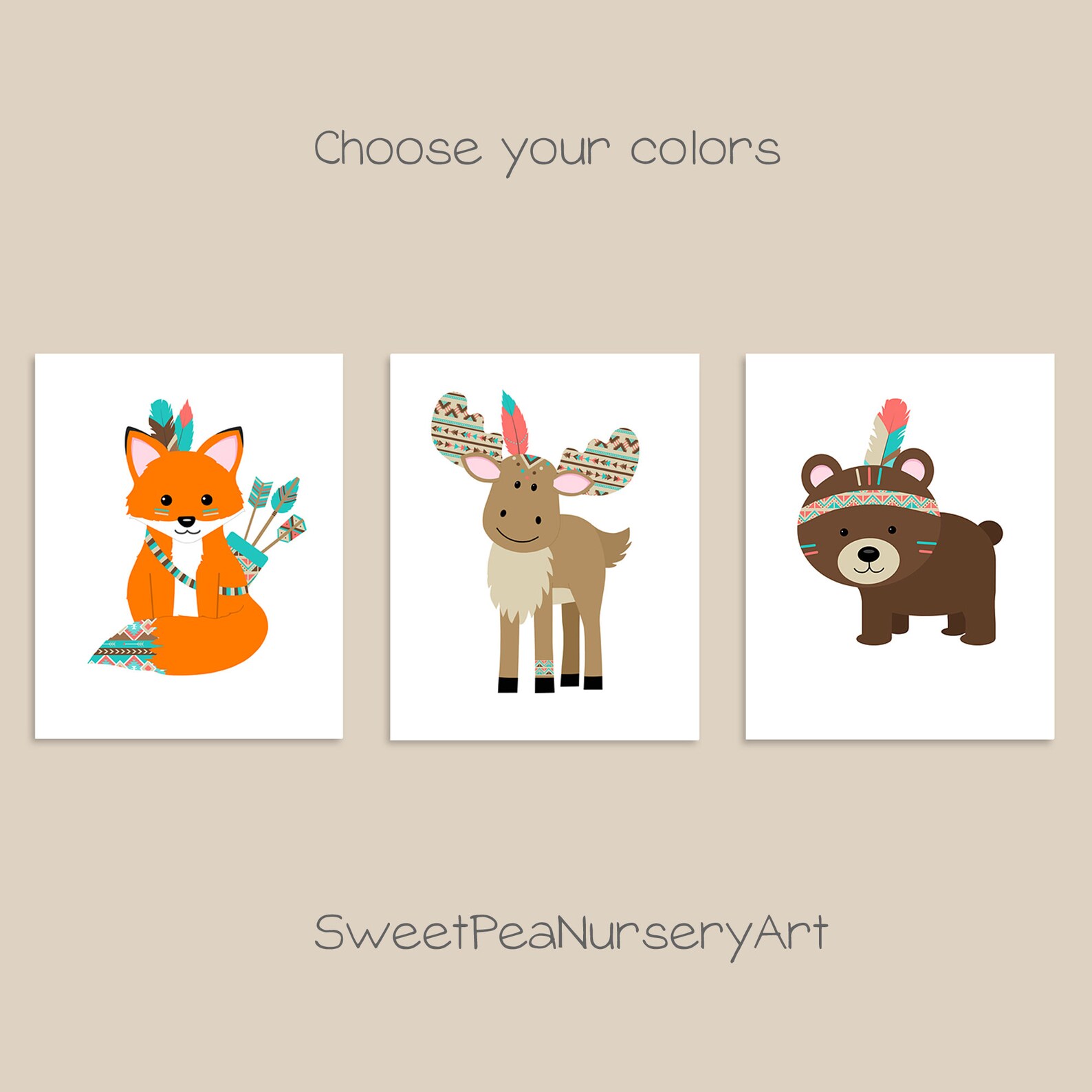 Tribal Woodland Nursery Boho Woodland Indian Nursery Tribal - Etsy