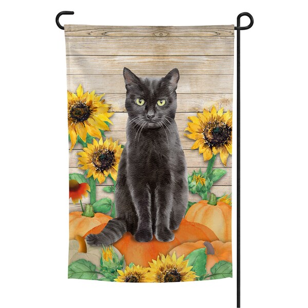 Halloween Black Cat Garden Flag - Etsy