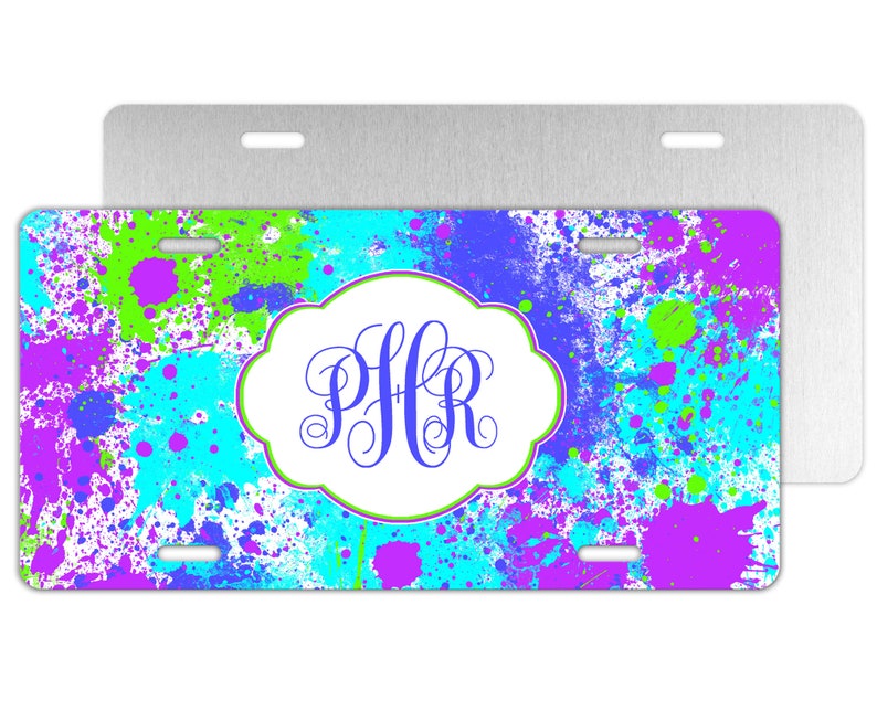 Paint Splatter License Plate Personalized Novelty Plate - Etsy