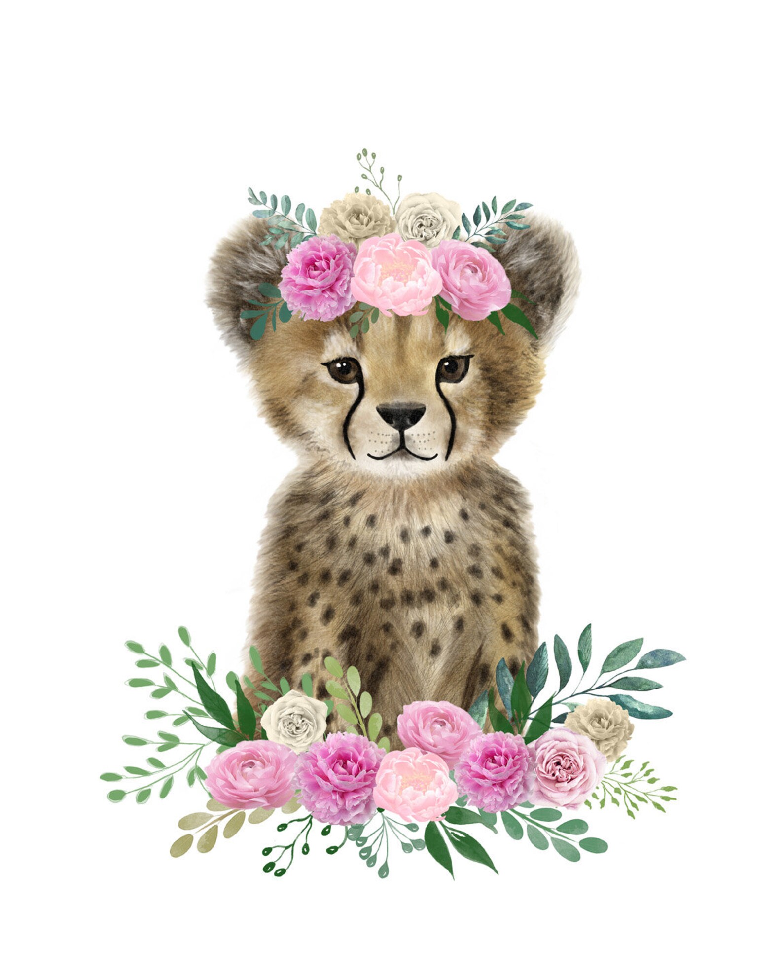 Boho Cheetah Cub Nursery Print Boho Jungle Nursery Safari - Etsy