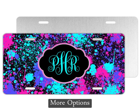 Paint Splatter License Plate Personalized Novelty Plate - Etsy