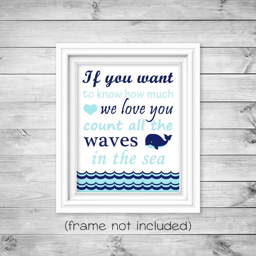 If You Want to Know Count All the Waves in the Sea Nautical - Etsy