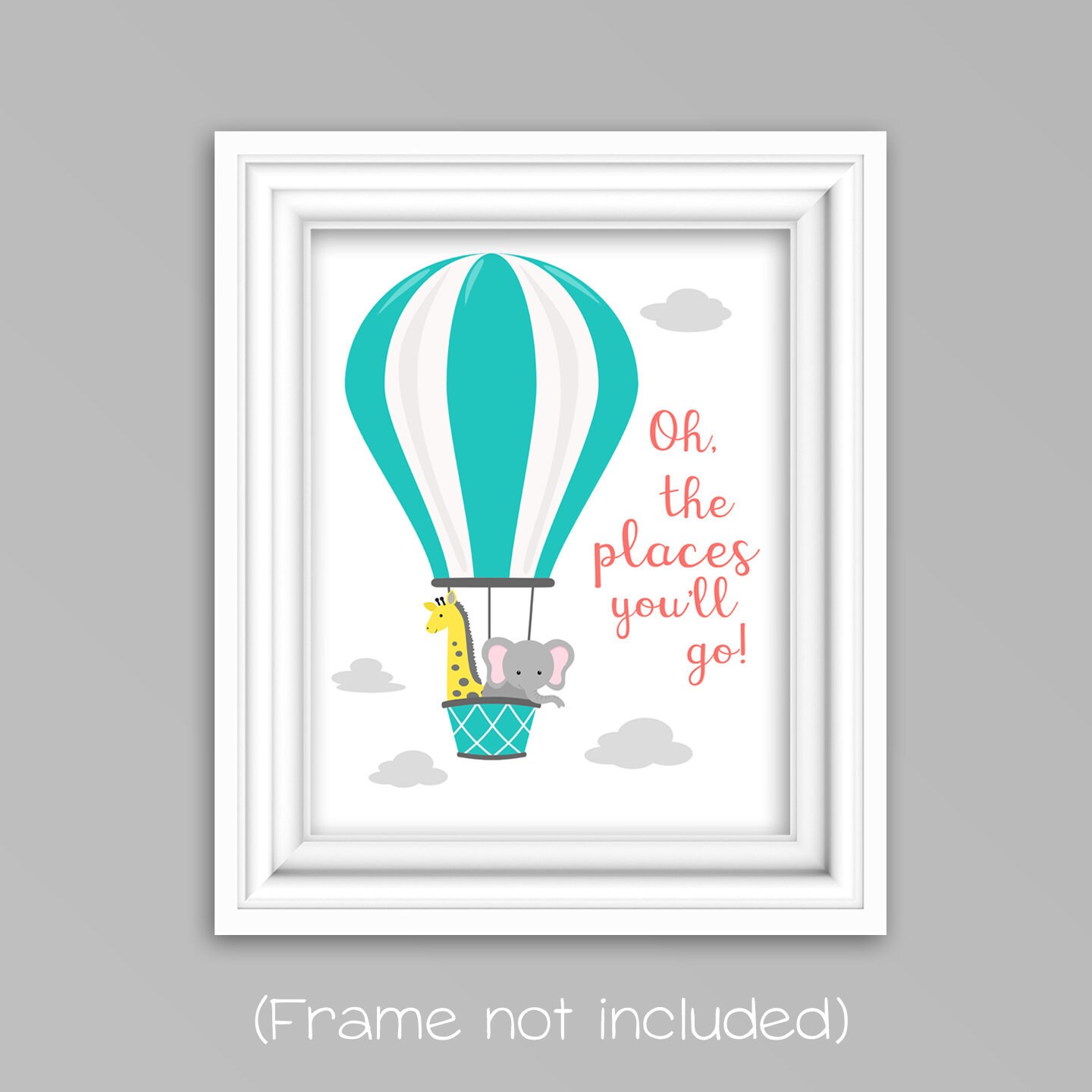 Oh The Places You'll Go Dr. Suess Quote Travel Nursery | Etsy