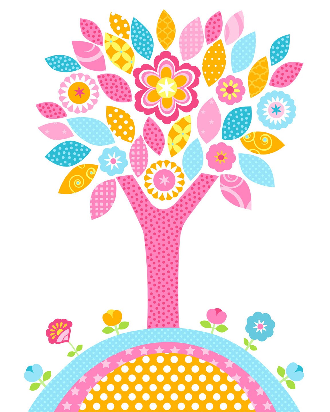 Girl Nursery Print Tree Wall Decor Baby Girl Print | Etsy