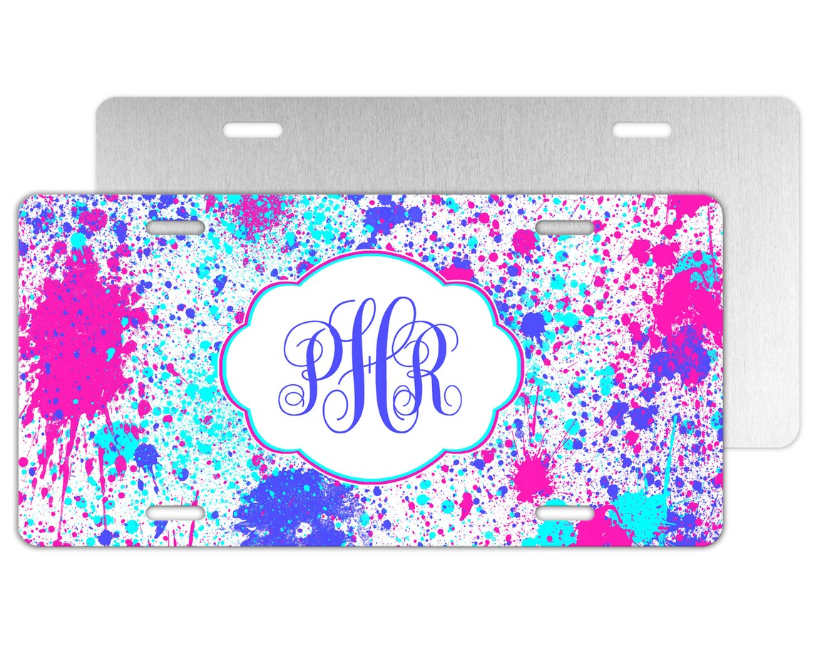 Paint Splatter License Plate Personalized Novelty Plate - Etsy