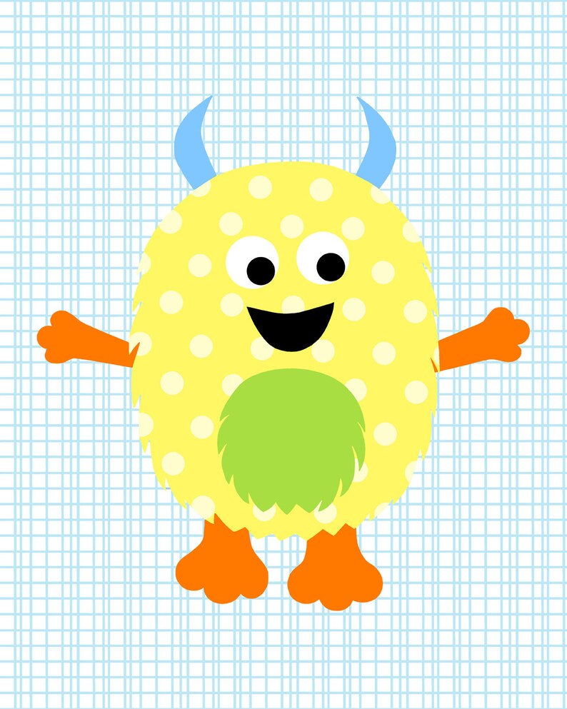 Monster Nursery Decor Monster Wall Art Monster Kids Decor | Etsy