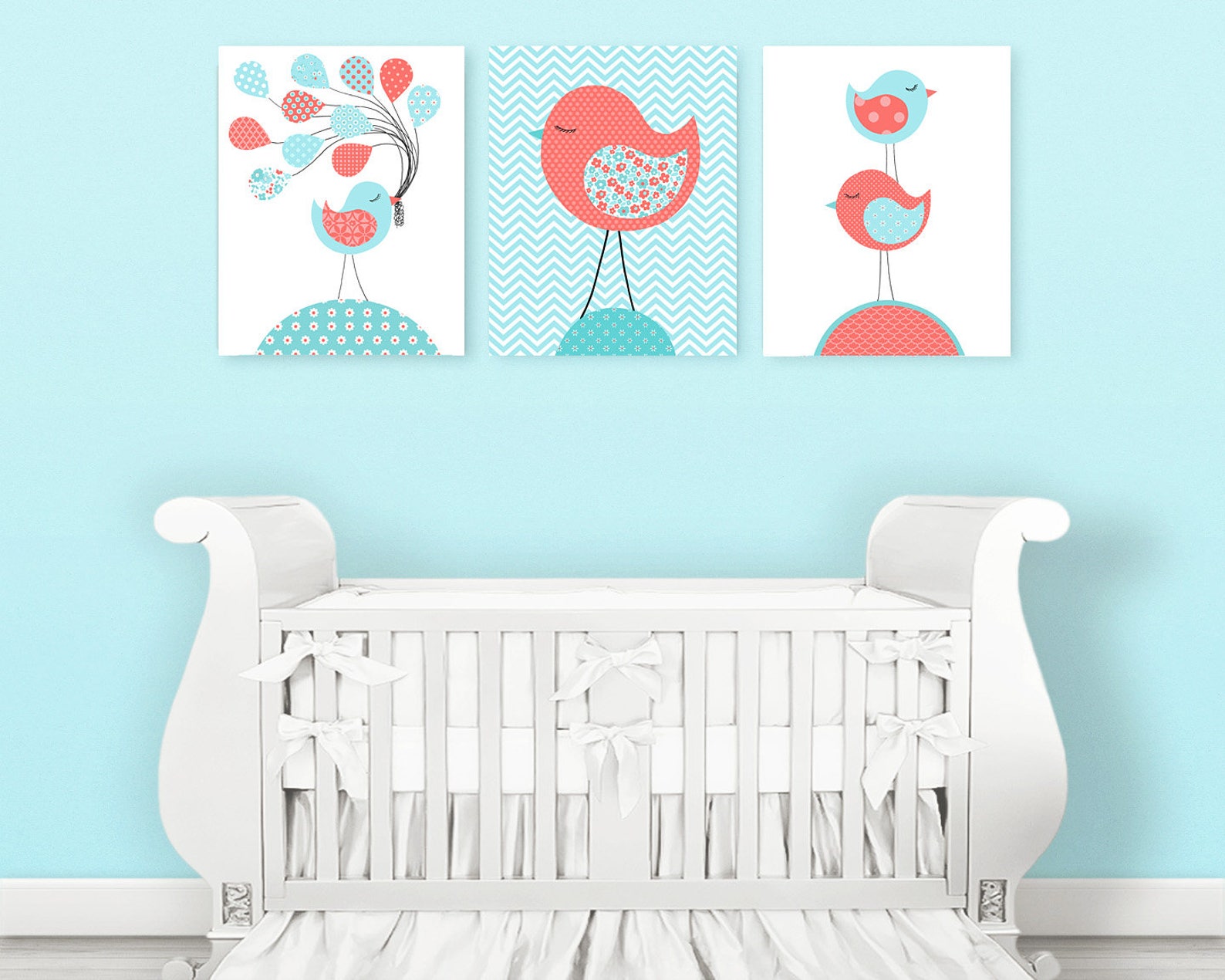 Bird Nursery Decor, Baby Room Bird, Baby Art Prints, Bird Prints ...