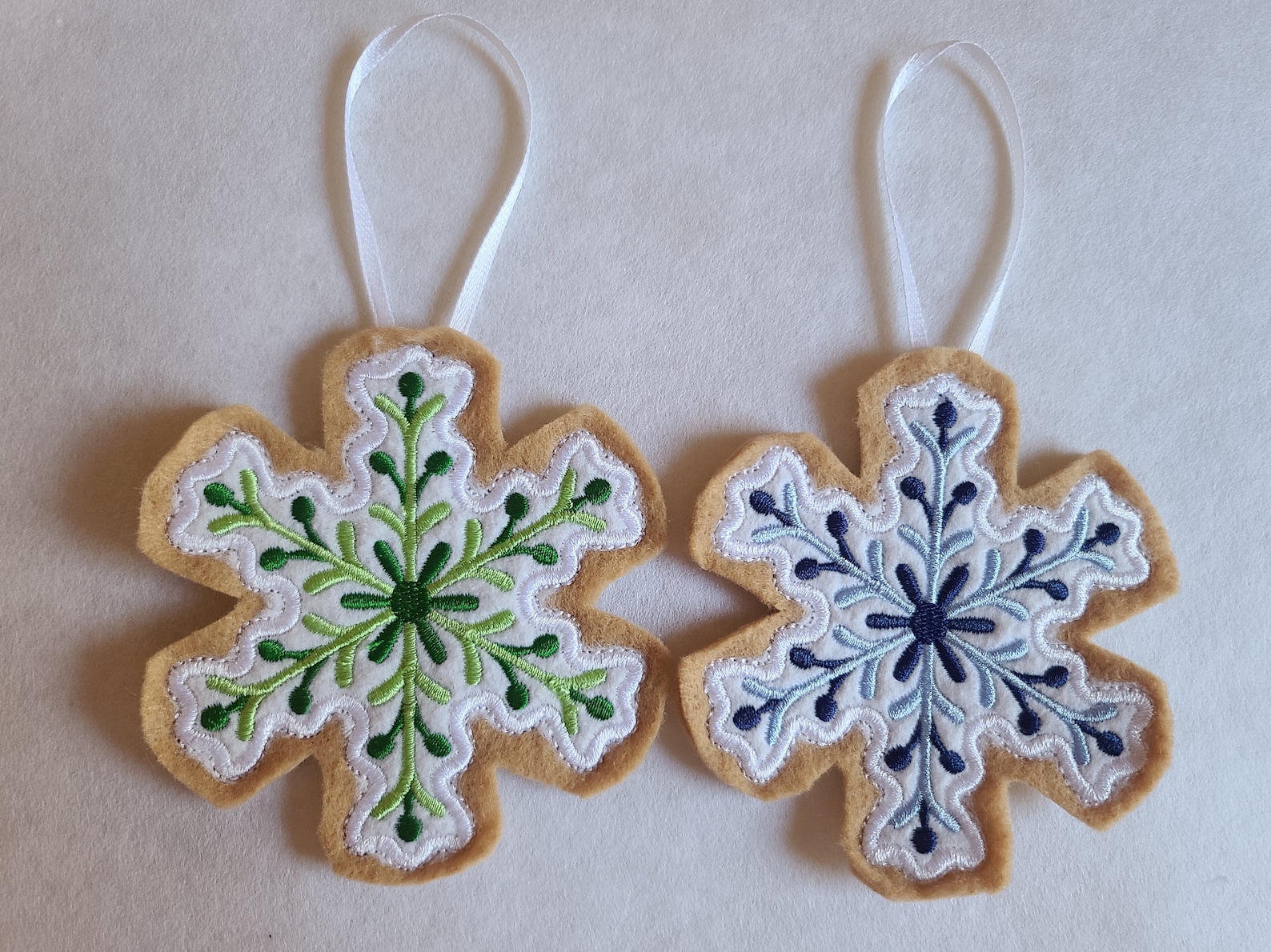Embroidered Felt Nordic Ornaments, Nordic Decor, Christmas Ornaments ...