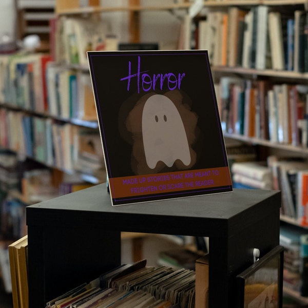 Library Genre Signs - Etsy