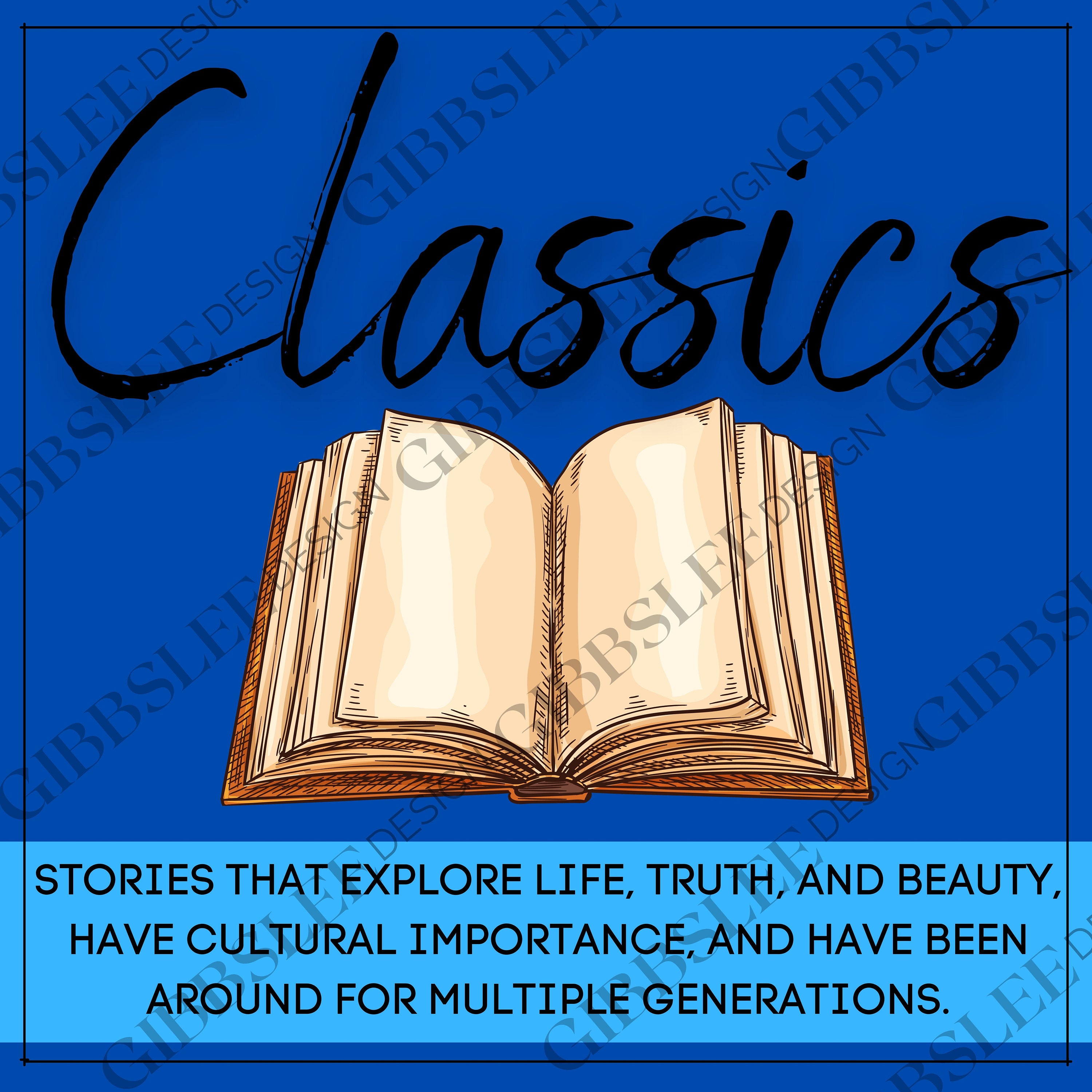 Classics Genre Poster for Library, Classroom, Homeschool, Home - Etsy